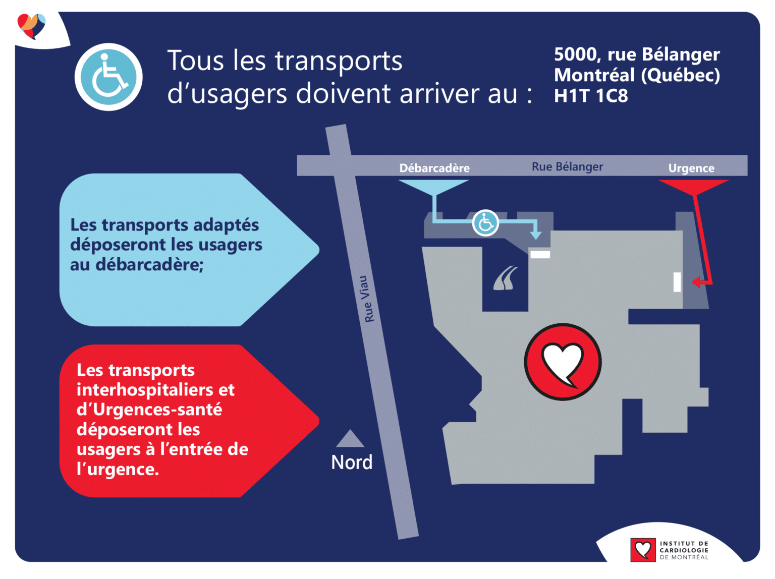 Comment se rendre à l'ICM | Institut de cardiologie de Montréal